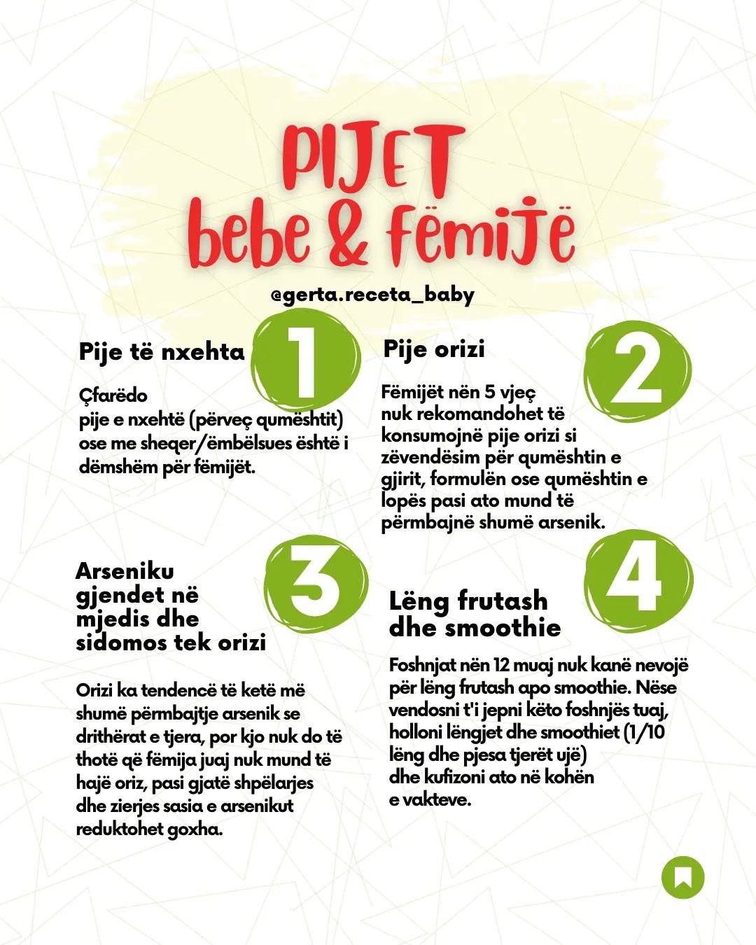 MENU JAVORE (8-12 muajsh) – Receta BABY